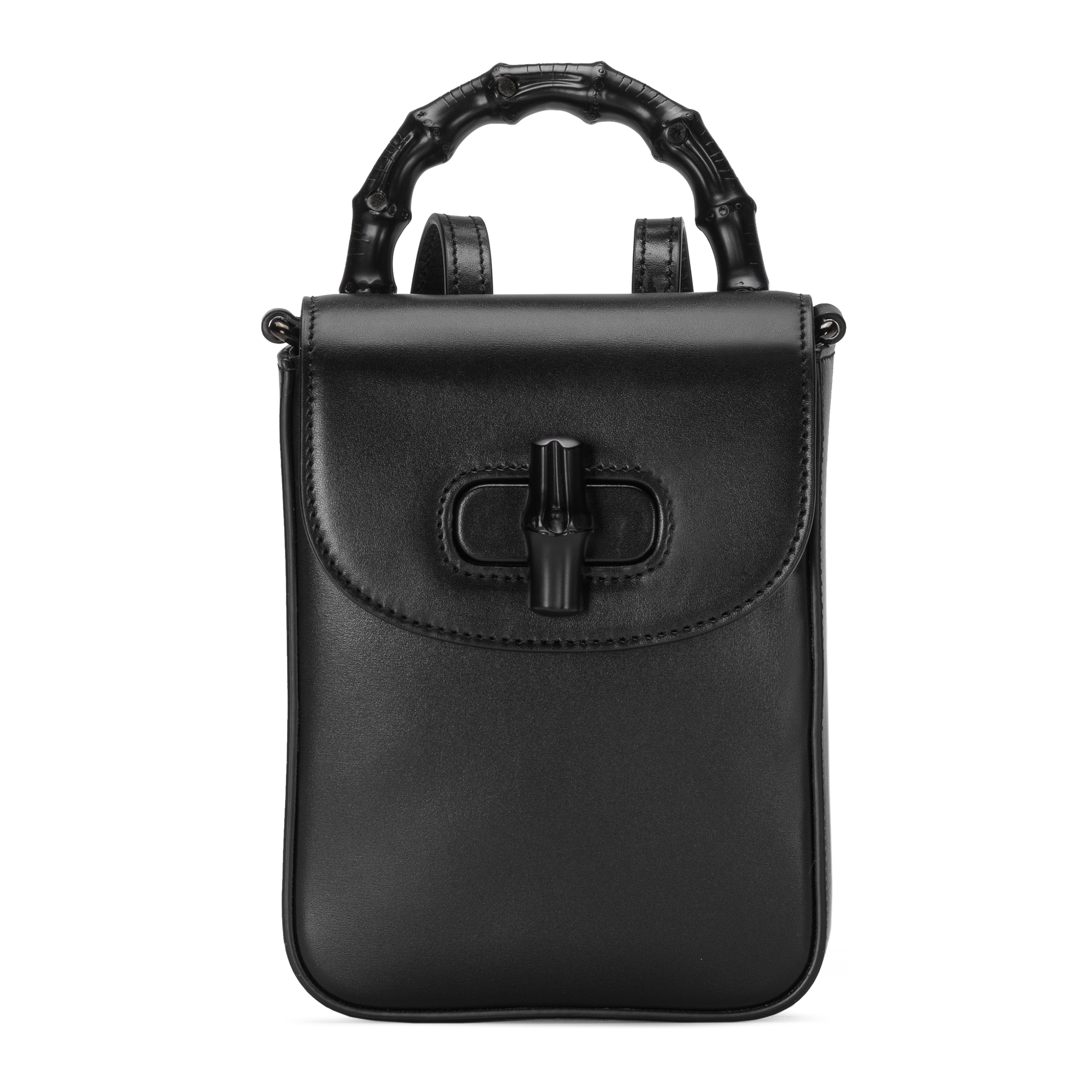 Gucci Bamboo Mini Handbag In Black | ModeSens
