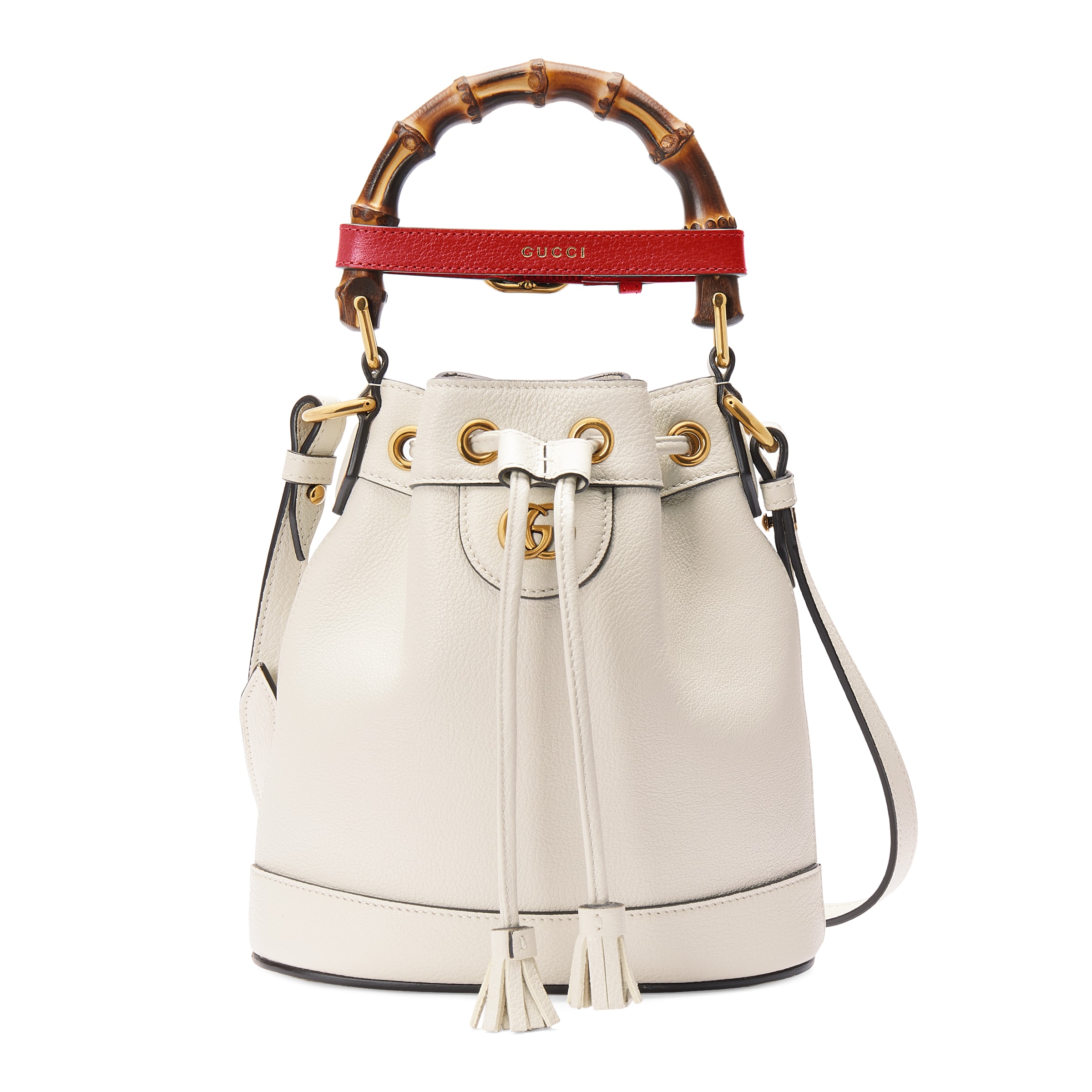 Gucci Diana Mini Bucket Bag In White | ModeSens