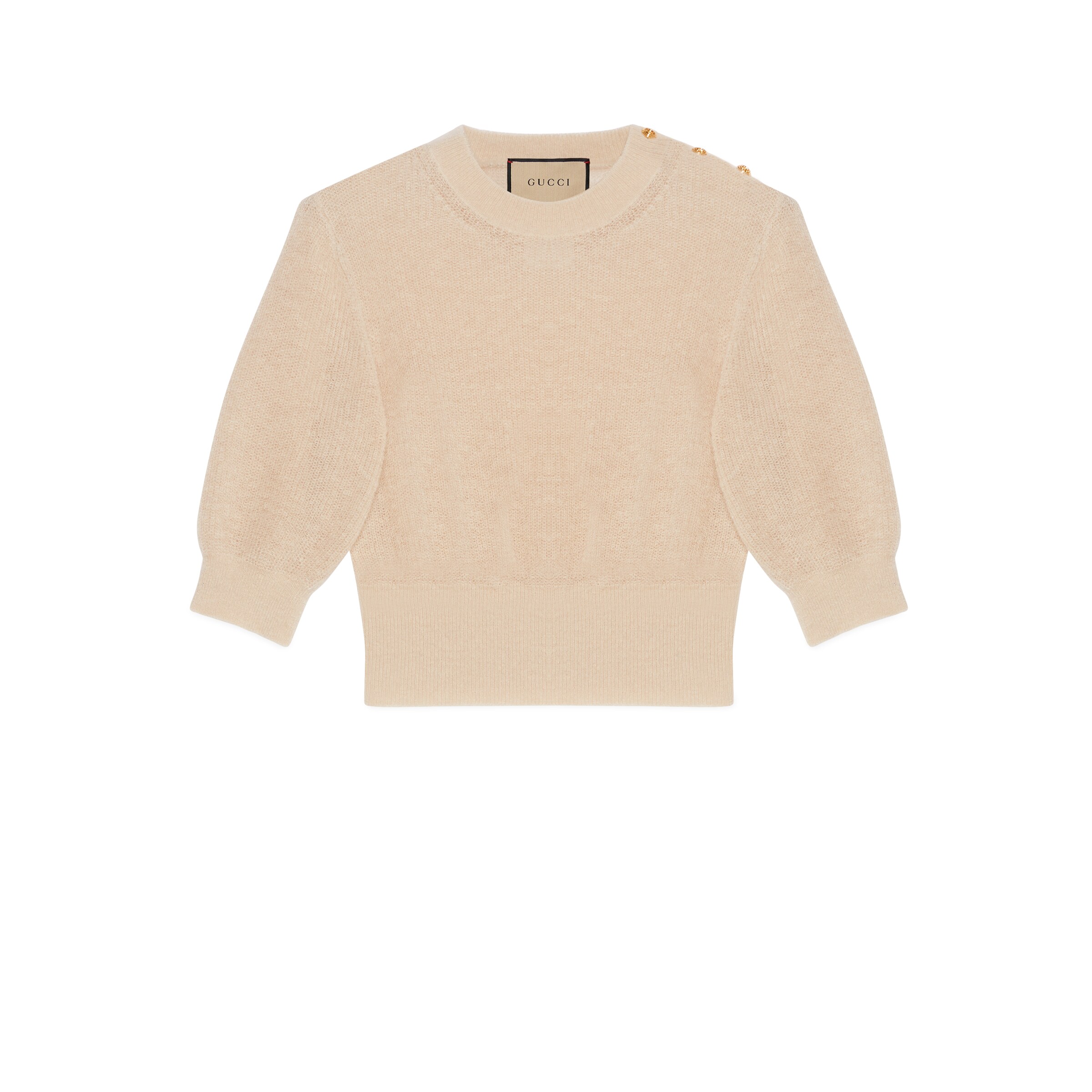 Gucci Extra Fine Mohair Top In Neutrals | ModeSens