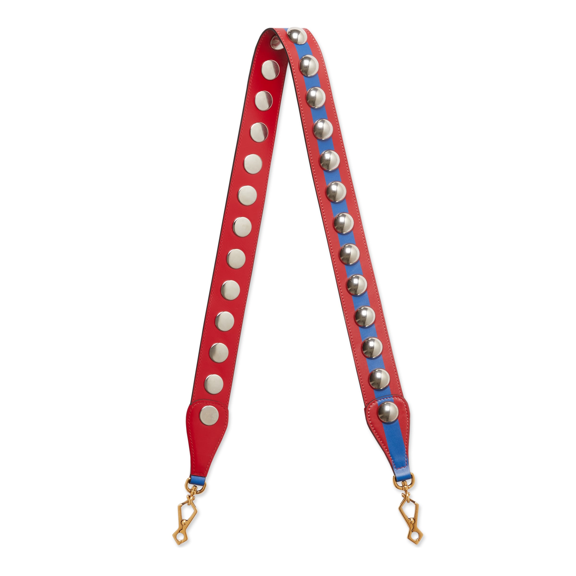Gucci Maxi Stud Web Shoulder Strap In Red | ModeSens