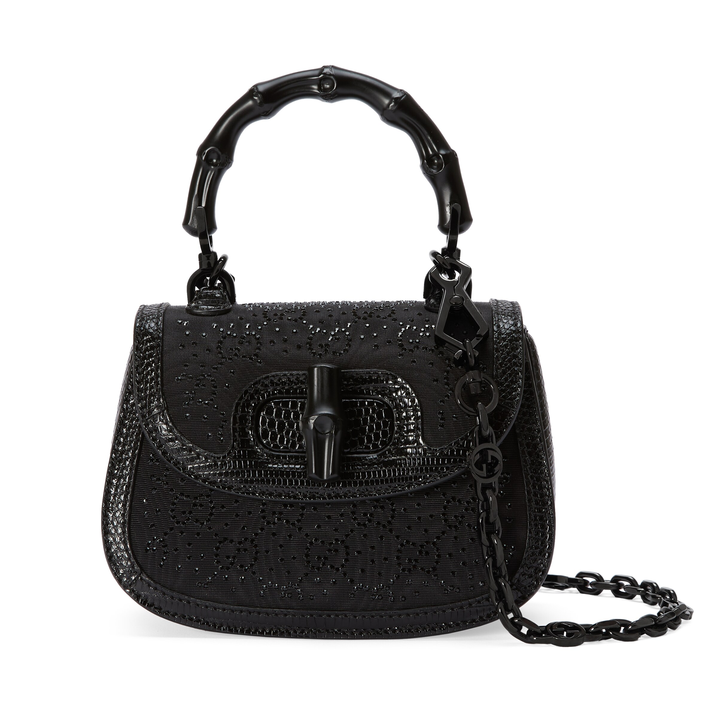 Gucci Bamboo 1947 Mini Top Handle Bag In Black | ModeSens